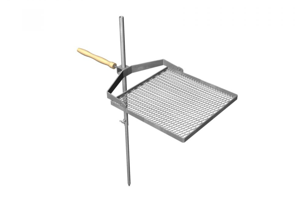 Nerezový skládací grilovací rošt nad ohniště | Zámečnictví Pluhař