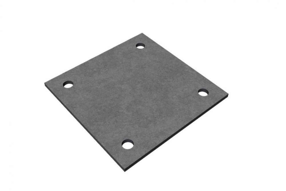 Montážna oceľová platňa 150x150x5 mm | Zámečnictví Pluhař