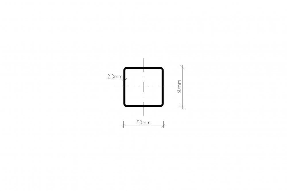 Pozinkovaný profil 50 x 50 x 2 mm | Zámečnictví Pluhař